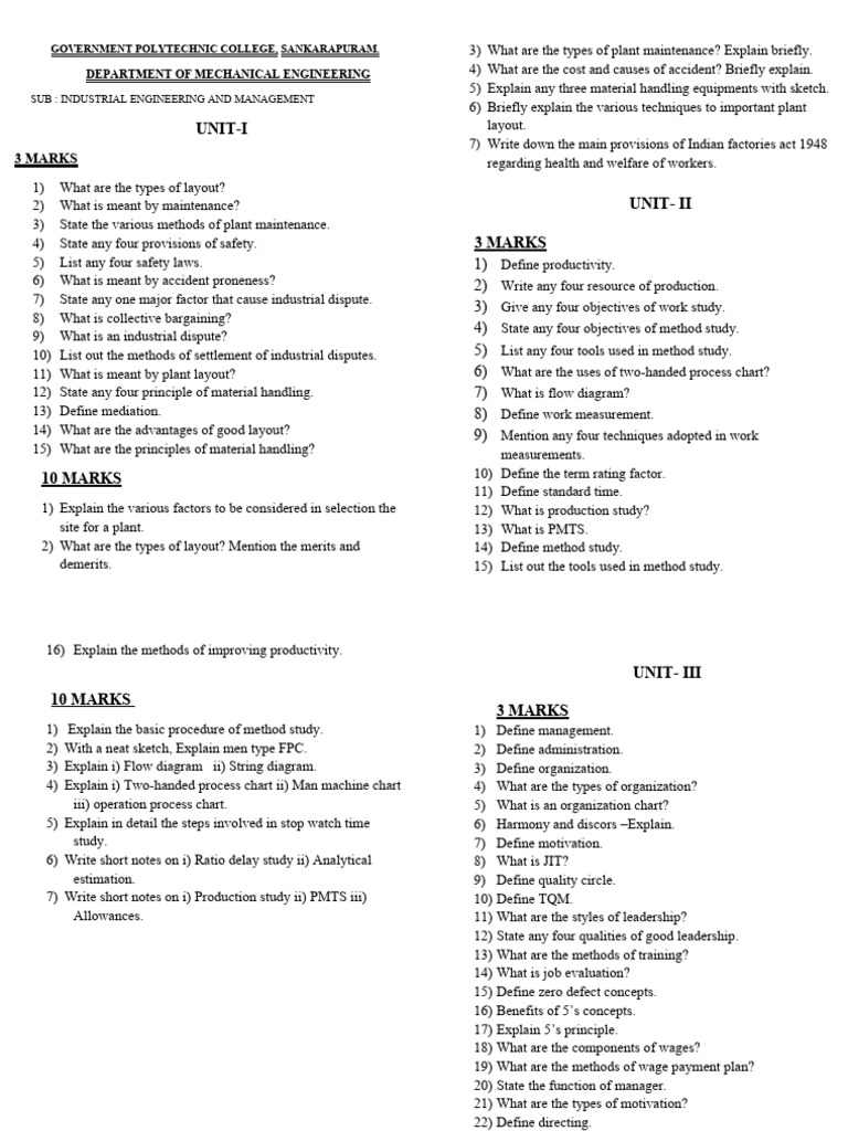 'IEM Important Qns | PDF | Business | Economies