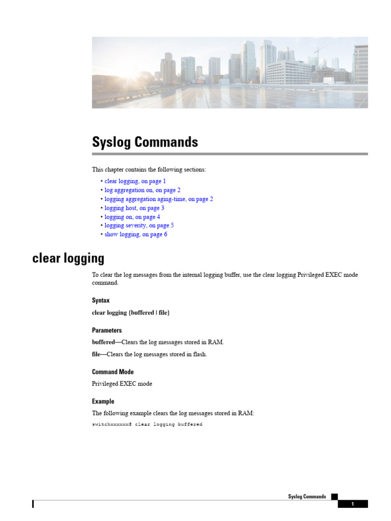 Syslog Commands | PDF | Command Line Interface | Network Protocols