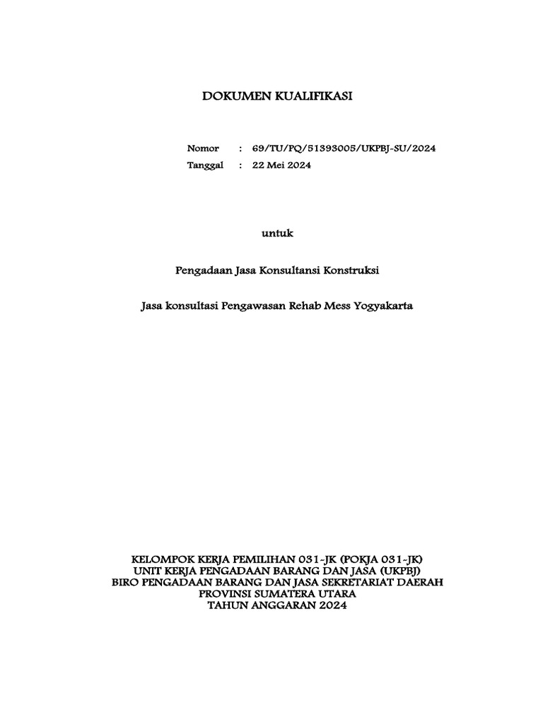 Dok - TU. PQ Pengawasan Yogya | PDF