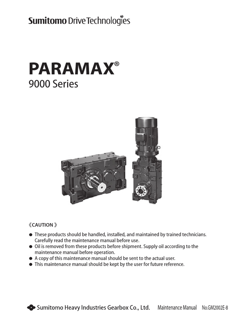 Paramax 9000 Series | PDF | Belt (Mechanical) | Screw