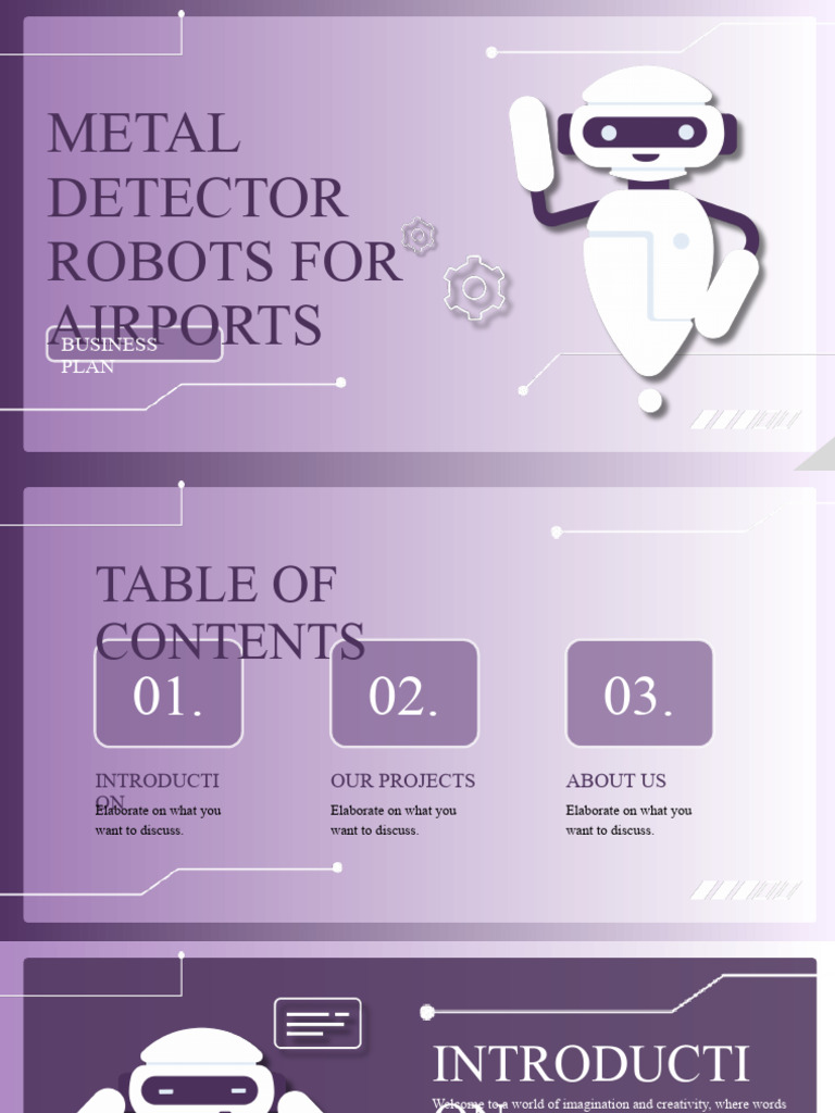 Bản Sao Của Metal Detector Robots for Airports Business Plan Presentation | PDF | Career ...