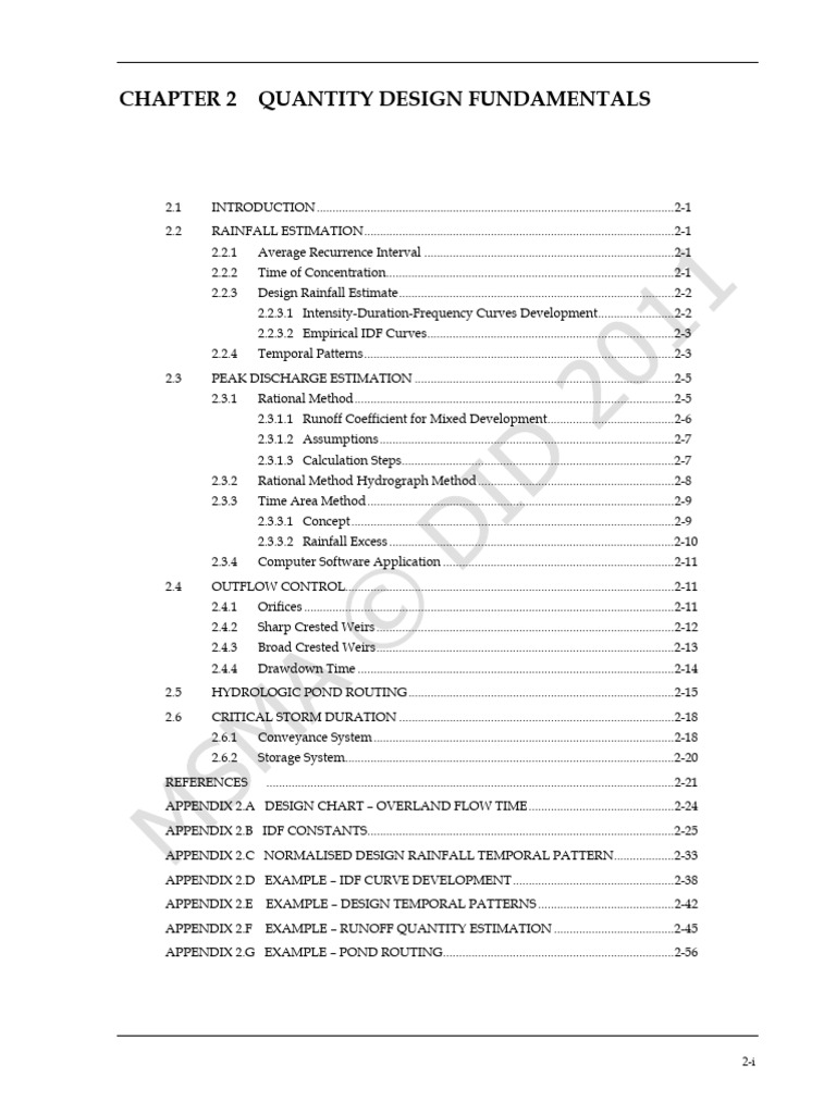 Chapter 2 - Quantity Design Fundamentals | PDF | Discharge (Hydrology ...