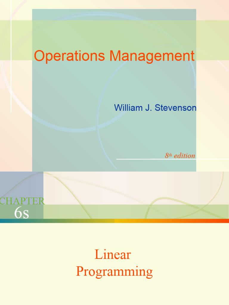Chapter6s Linear Programming | PDF | Linear Programming | Mathematical ... Chapter6s Linear Programming | PDF | Linear Programming | Mathematical ...