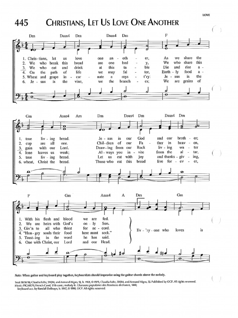 Christians, Let us love one another | PDF