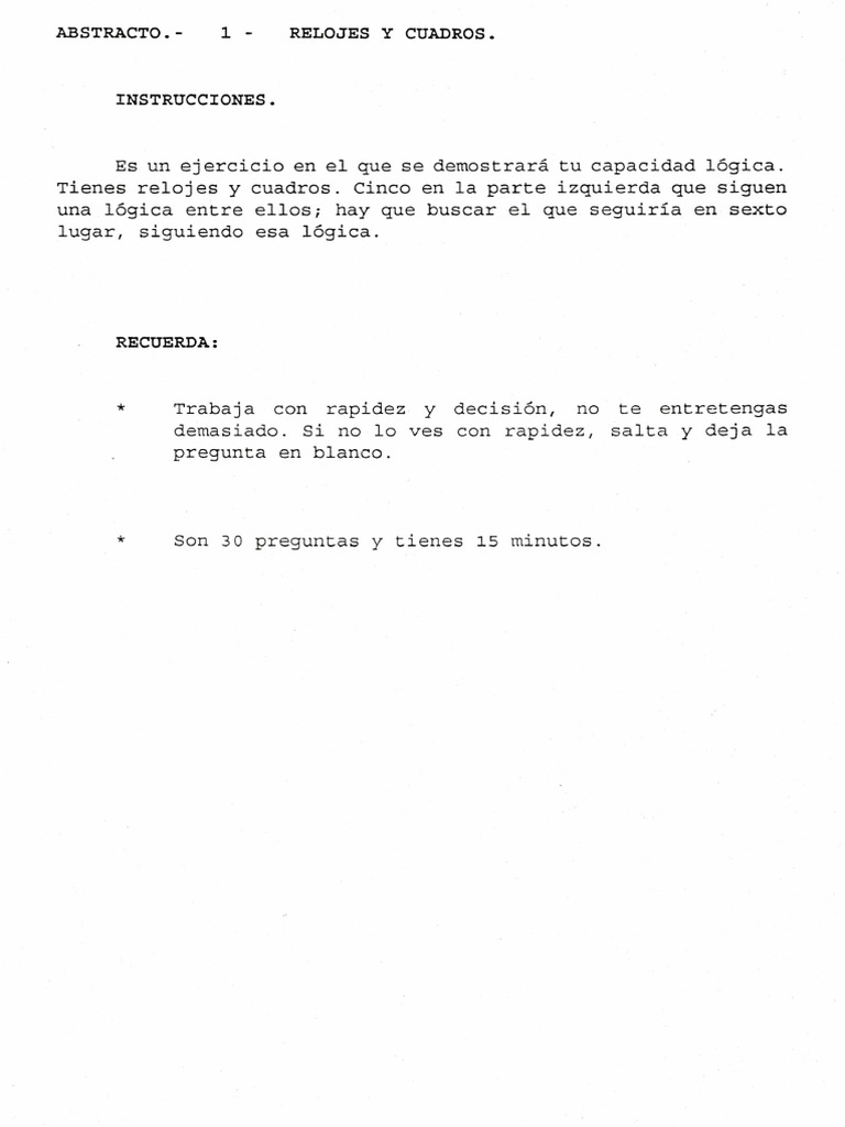 ABSTRACTO 1 - Relojes y Cuadros | PDF