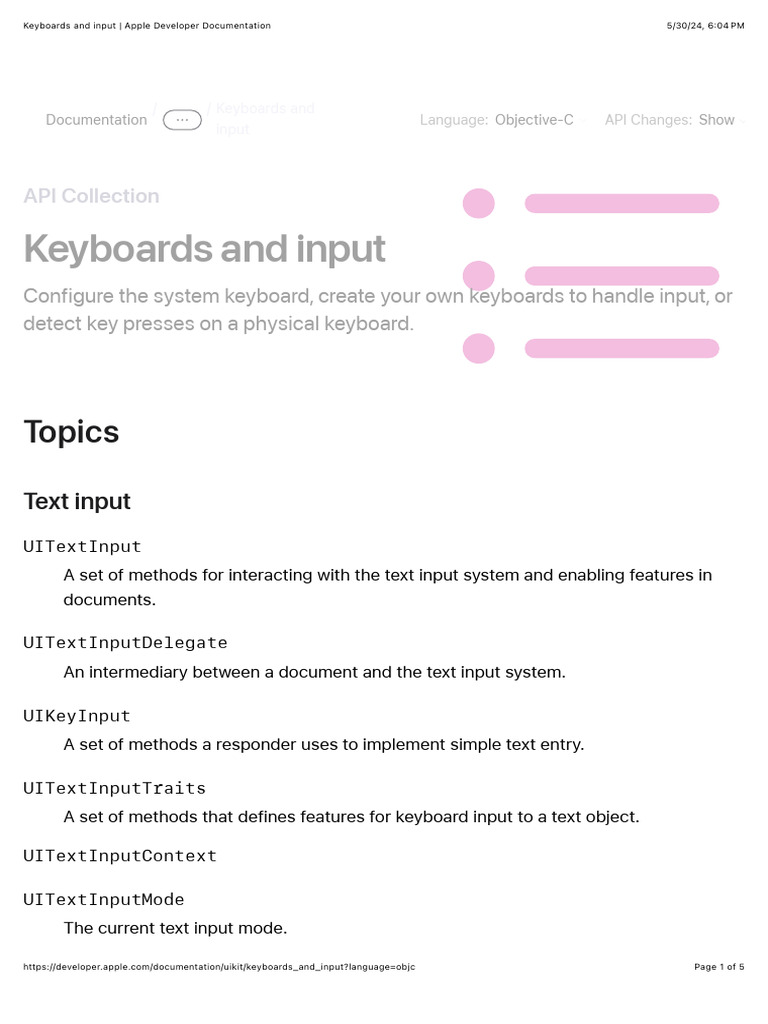 iOS Keyboard and Input API Guide | PDF | Computer Keyboard | User Interface
