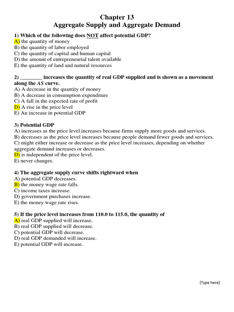CH13 | PDF | Aggregate Demand | Supply And Demand