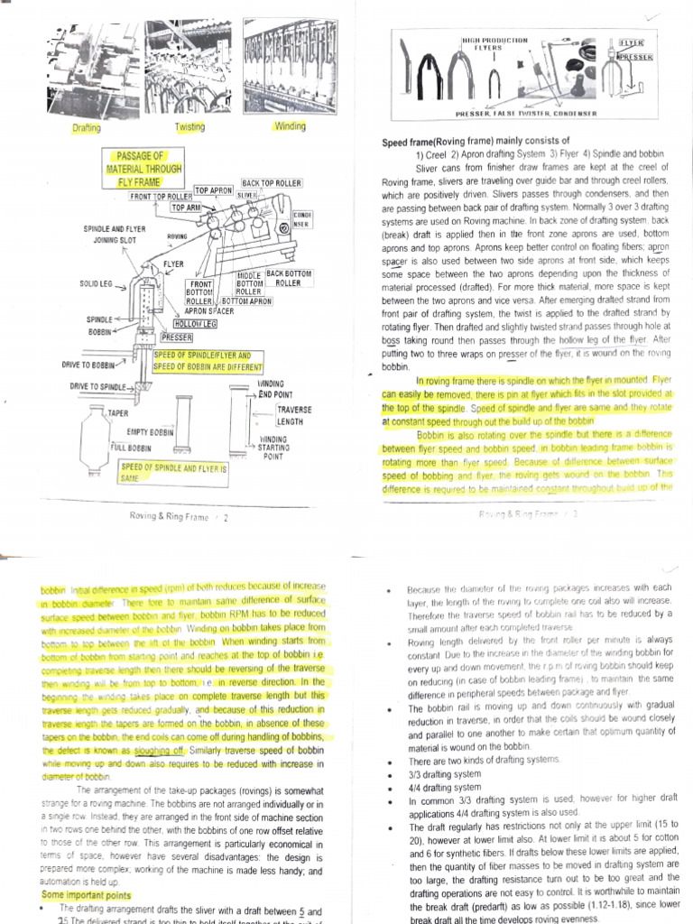 Roving Frame N. Borker | PDF