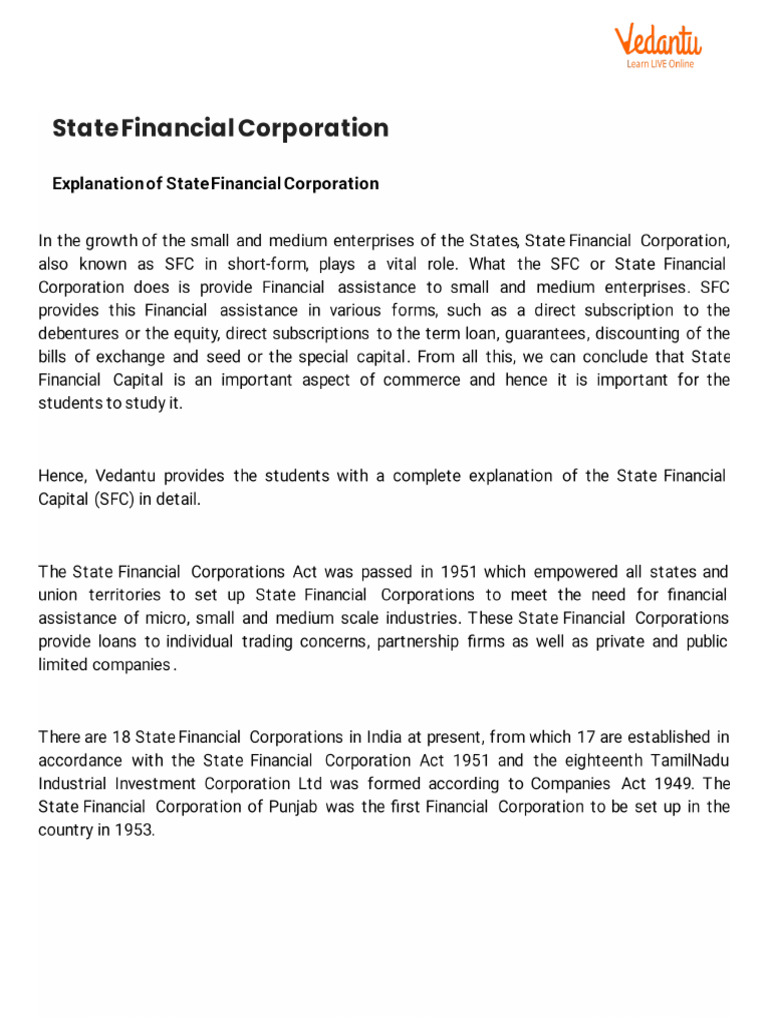 State Financial Corporation | PDF