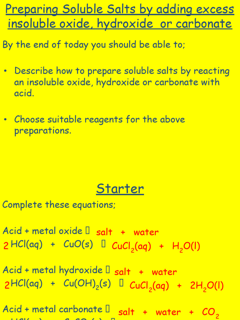 Chemistry IGCSE Summary | PDF | Hydroxide | Solubility
