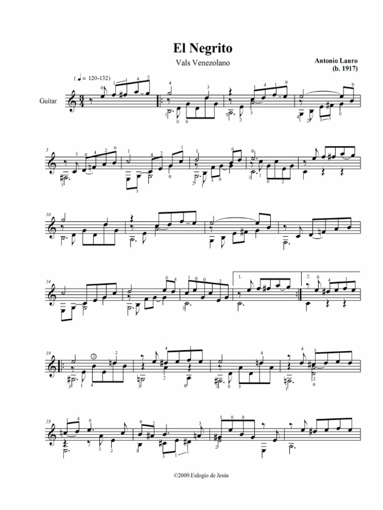 El Negrito Antonio Lauro | PDF