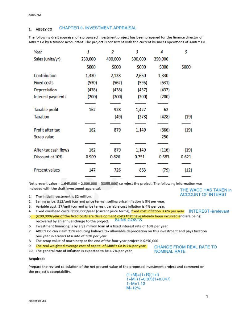 ACCA FM TUTORIAL QUESTION | Download Free PDF | Dividend | Cost Of Capital