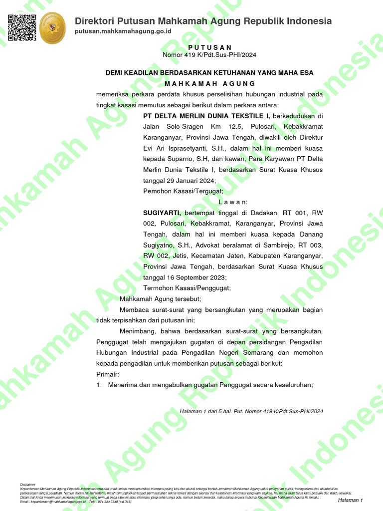 Putusan 419 K PDT - Sus-Phi 2024 20240530161607 | PDF