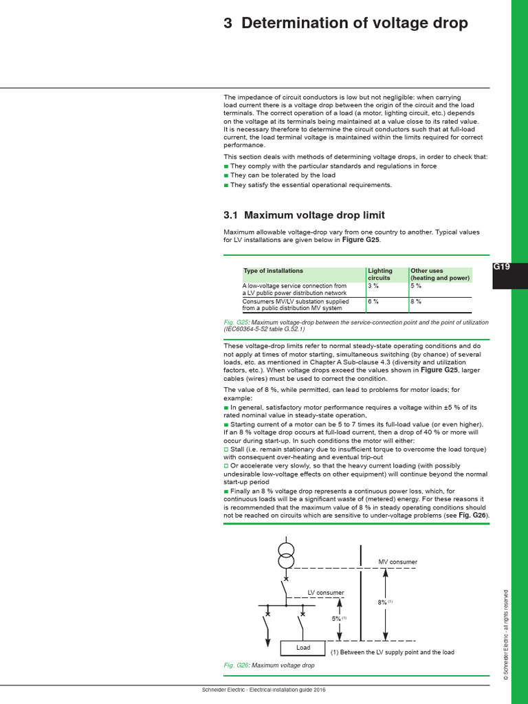 Determination of Voltage Drop | PDF | Electric Power Distribution ...