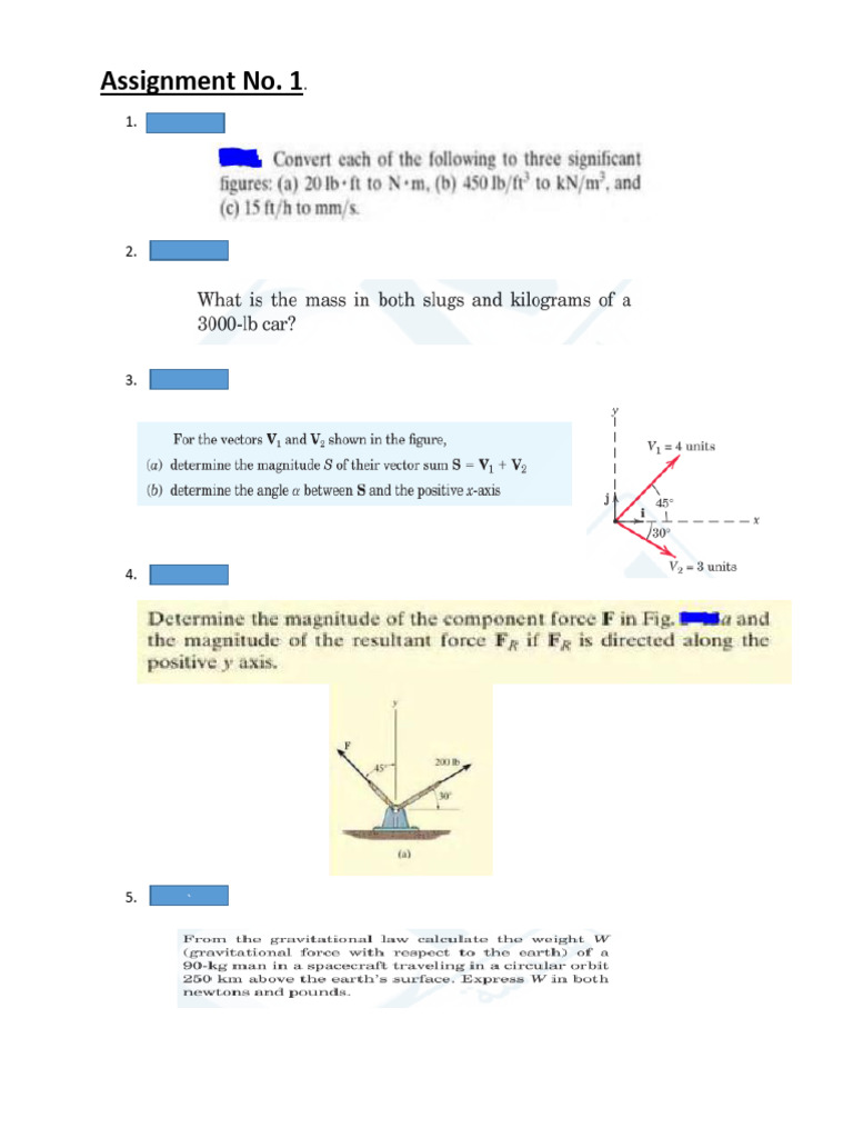 Assignment No. 1 Statics Feb. 12 2024 | PDF