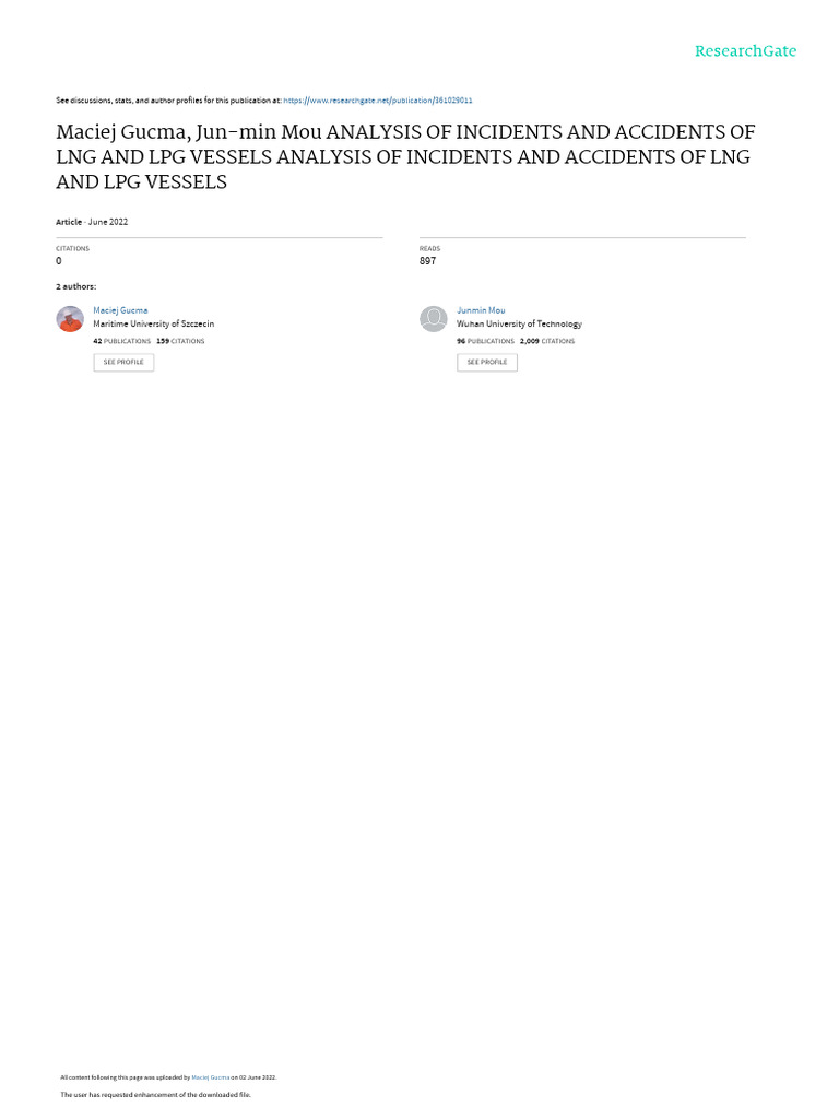 LNG and LPG Vessel Incident Analysis | PDF | Liquefied Natural Gas | Ships