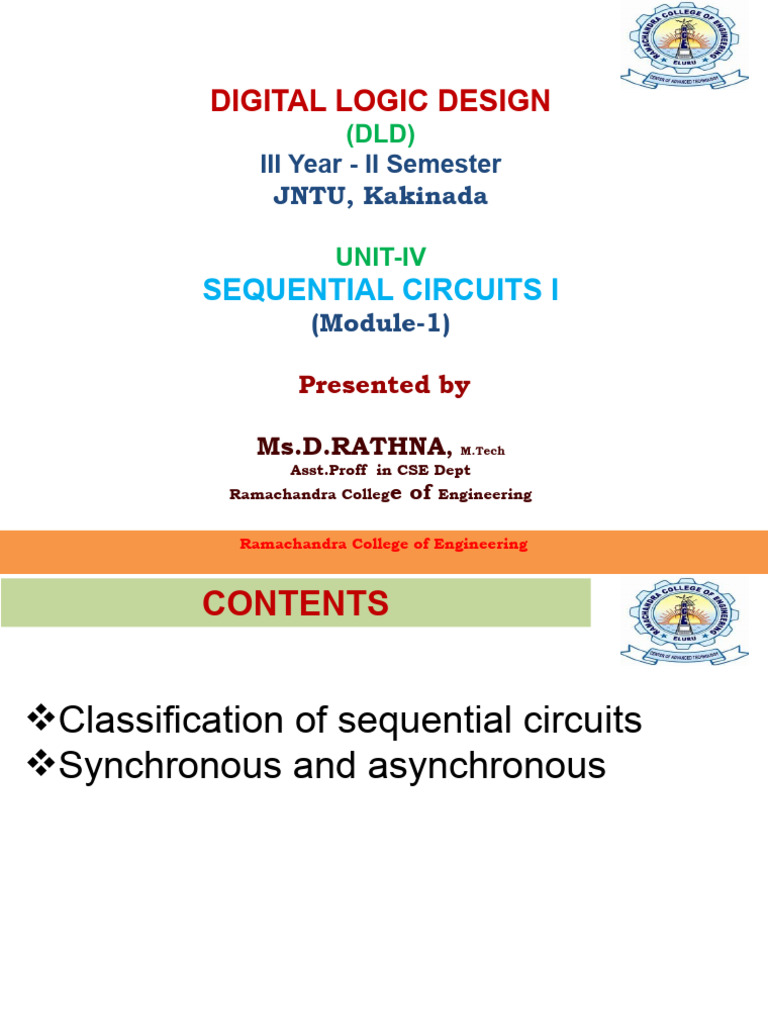 DLD IV Unit Ppts | PDF | Computer Engineering | Electronic Engineering DLD IV Unit Ppts | PDF | Computer Engineering | Electronic Engineering