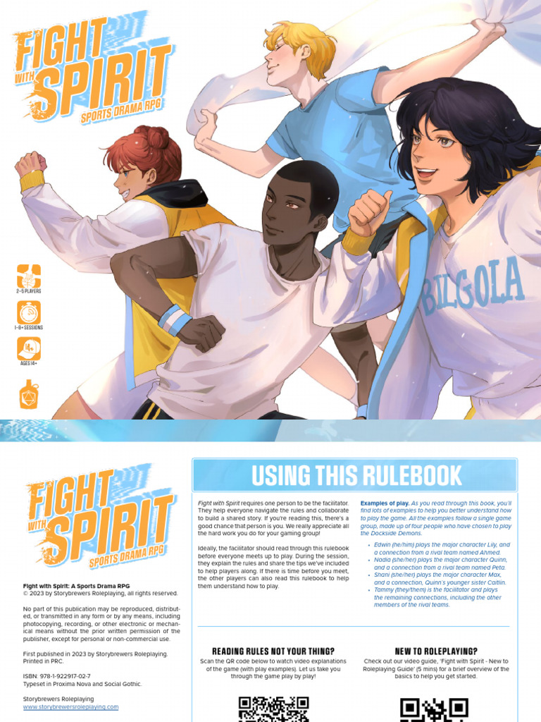 Fight With Spirit - Core Rulebook | PDF | Sports | Role Playing Games