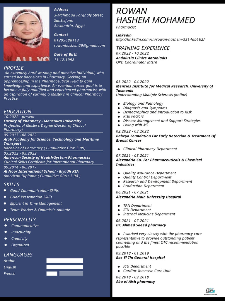 Aspiring Pharmacist Seeking Apprenticeship | PDF | Pharmacy | Pharmacist