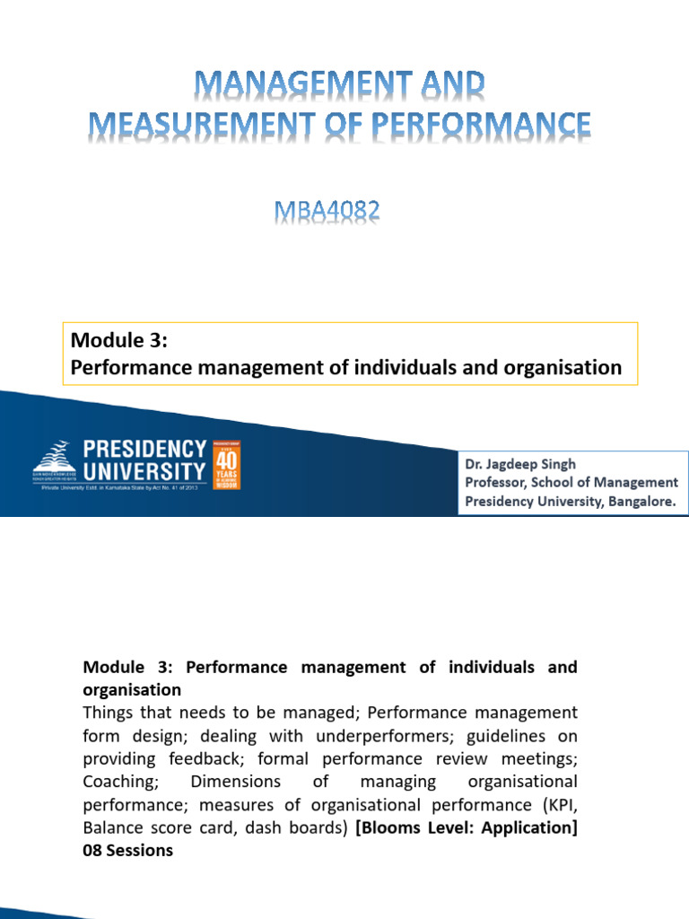 Performance Manaagememt Module 3 | PDF | Performance Indicator | Performance Appraisal