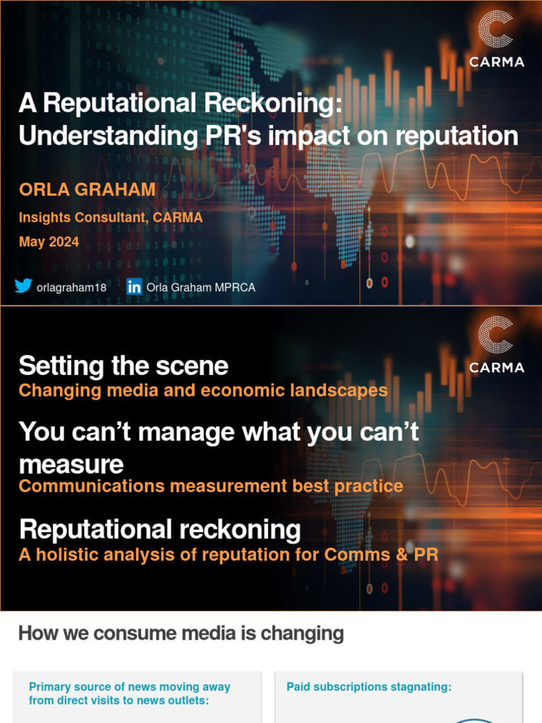 EACD Summit Orla Graham CARMA Reputation Presentation - May 27 2024 | PDF | Reputation | News