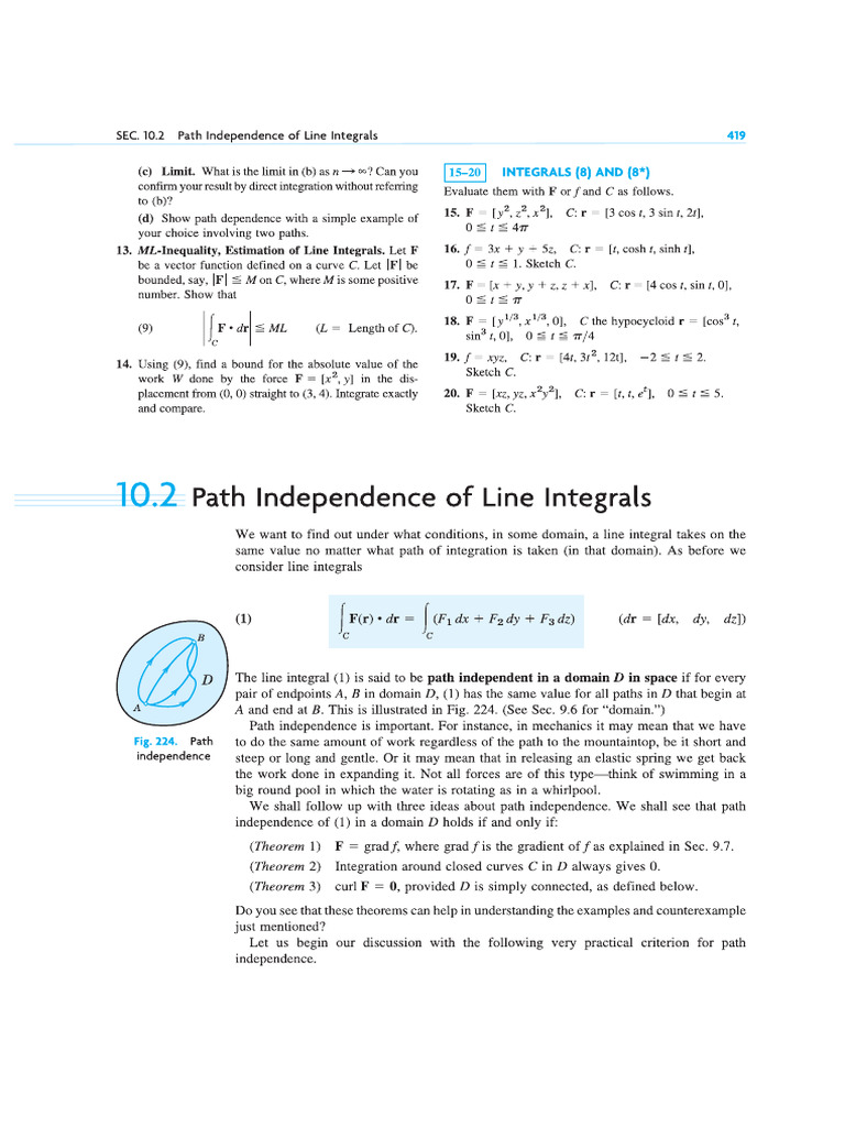 6 Line Integral Part b | PDF