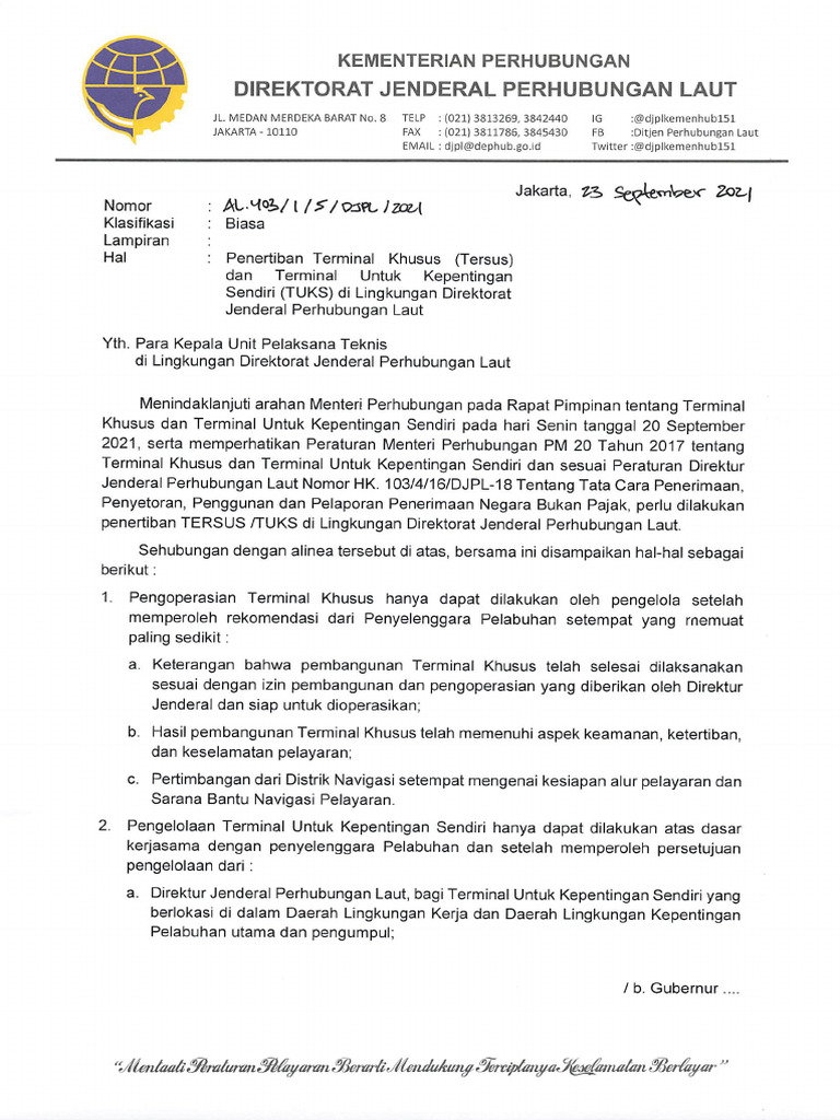 Penertiban Data Tersus Dan TUKS | PDF