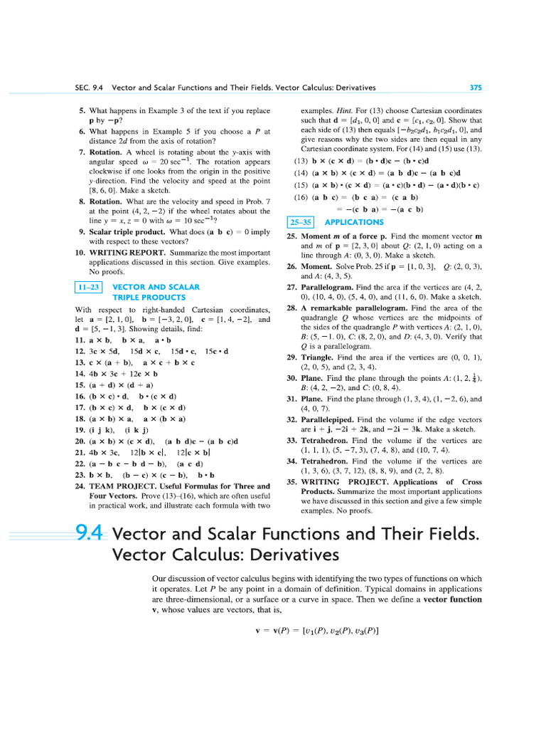 4 Vector and Scalar Field | PDF