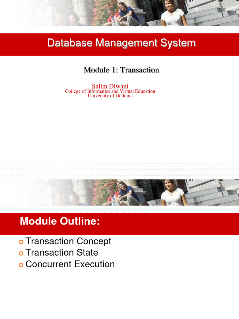 Diwani MODULE 01 Transaction. | PDF | Database Transaction | Operating System Technology