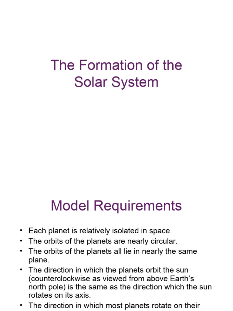 The Formation of The Solar System 1 | PDF | Planets | Formation And ...