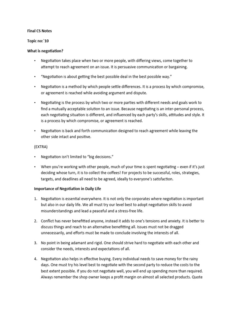 Final CS Notes | PDF | Nonverbal Communication | Body Language