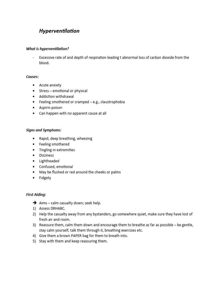 Hyperventilation | PDF