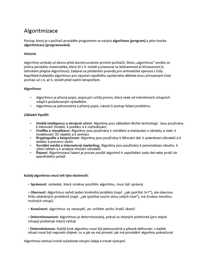 Algoritmizace | PDF