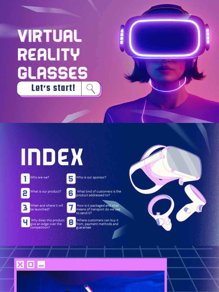 Pink and Blue Modern Virtual Reality Presentation | PDF