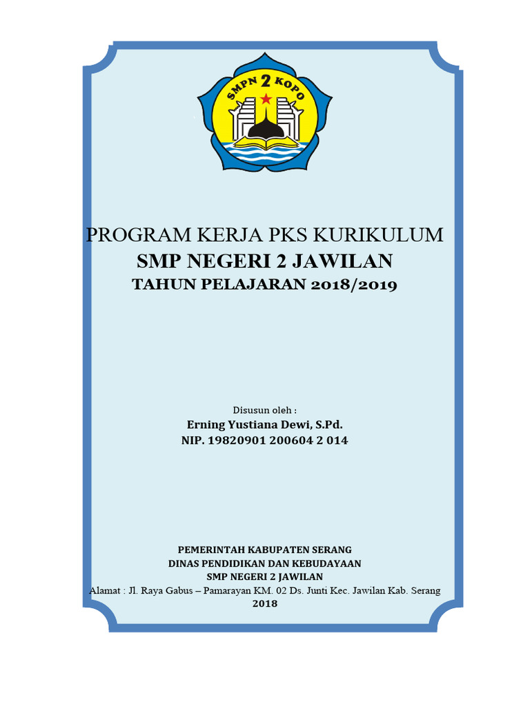 Cover Proker PKS Kurikulum | PDF | Karier & Perkembangan | Bisnis