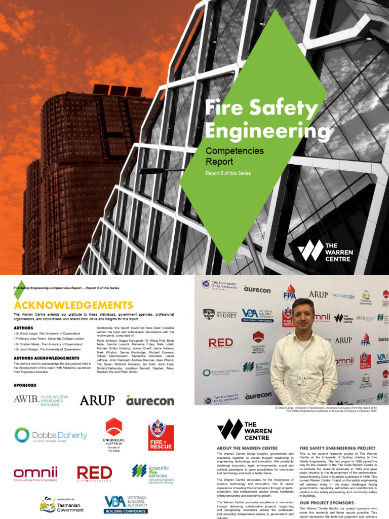 Fire Safety Engineering Competencies Rep | PDF | Academic Degree | Engineer