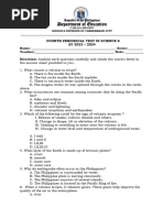 Science 6 1st Periodical Test With Answer Key | PDF | Mixture | Filtration
