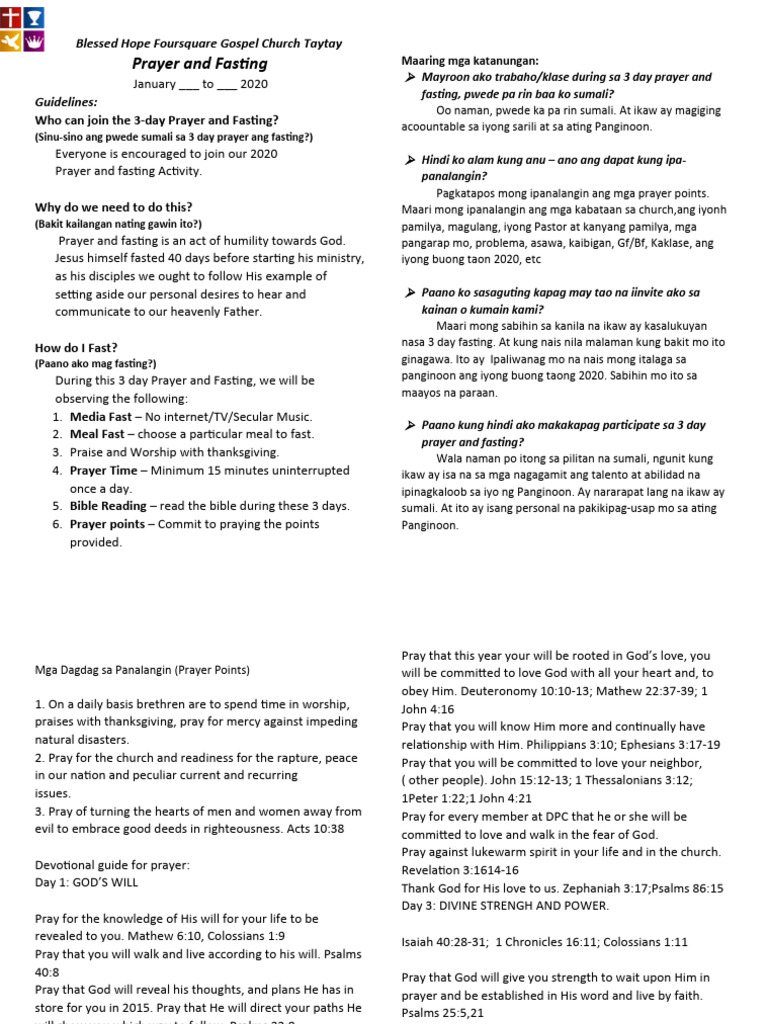 BHope Prayer & Fasting 2020 | PDF | Prayer | God