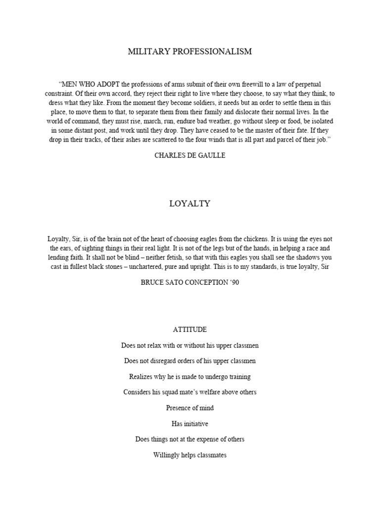 Military Professionalism | PDF
