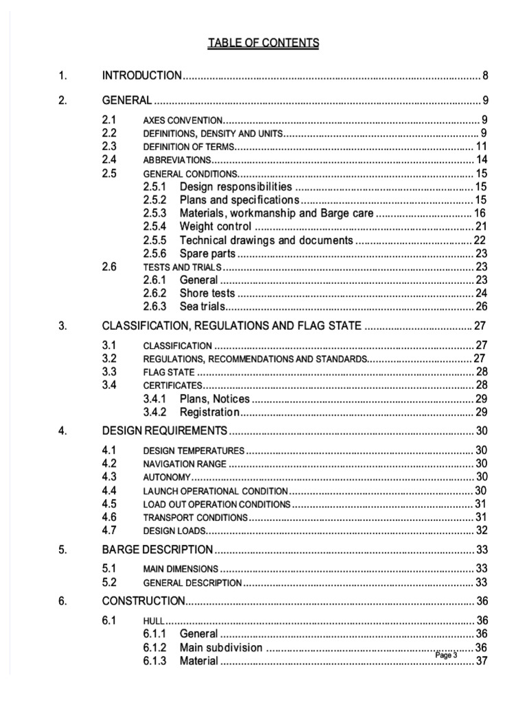 PDF Barge Design Spec Compress | PDF | Watercraft | Shipping