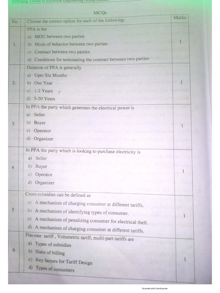 ETE UNIT 5 MCQs | PDF