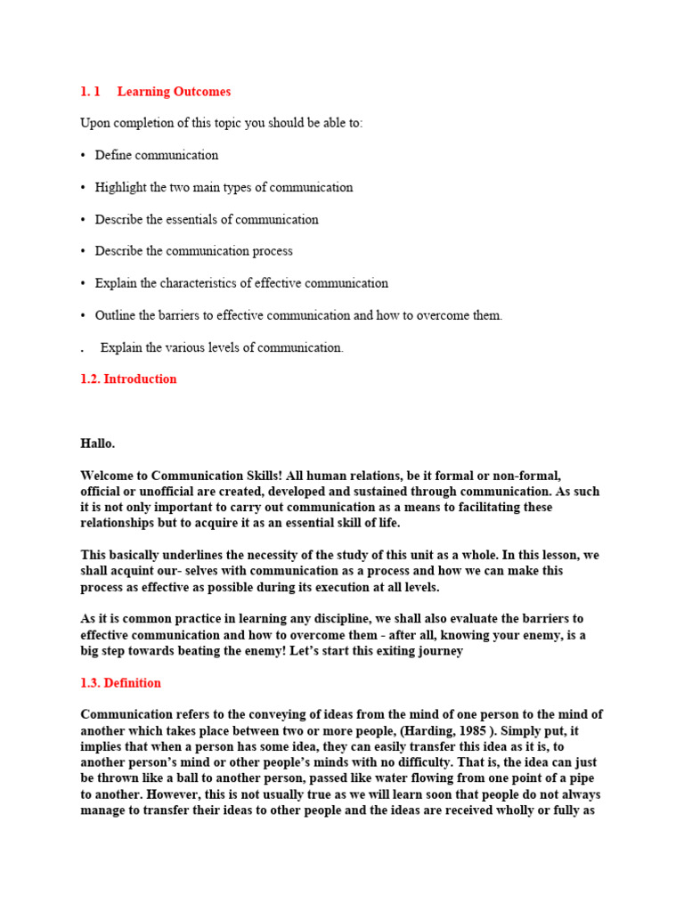 Understanding Effective Communication Skills | PDF | Communication ...