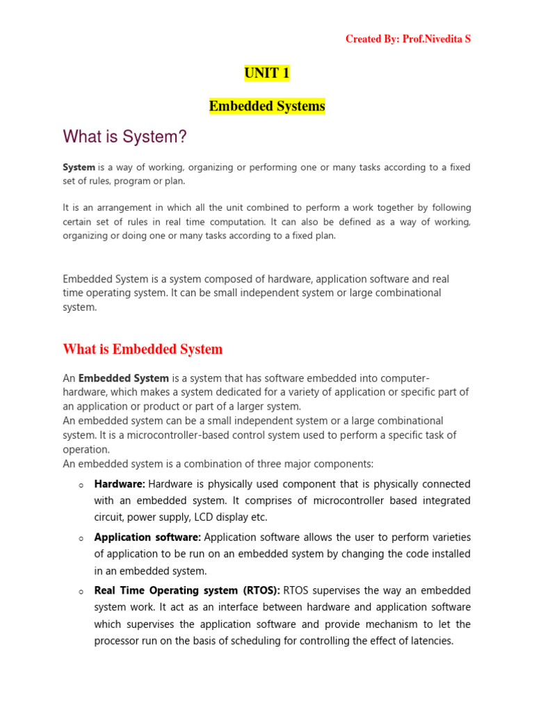 unit 1 IOT | PDF | Internet Of Things | Embedded System