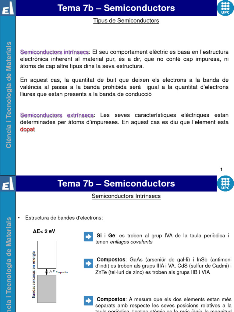 Tema 9b - Semiconductors | PDF