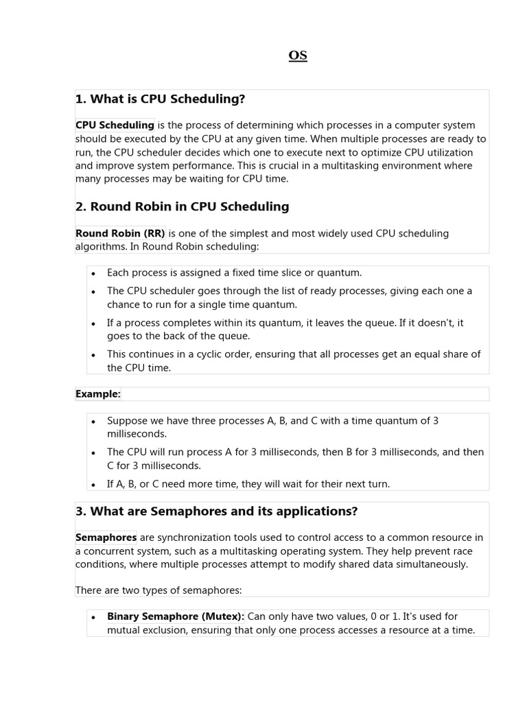 What Is CPU Scheduling? | PDF | Process (Computing) | Scheduling (Computing)