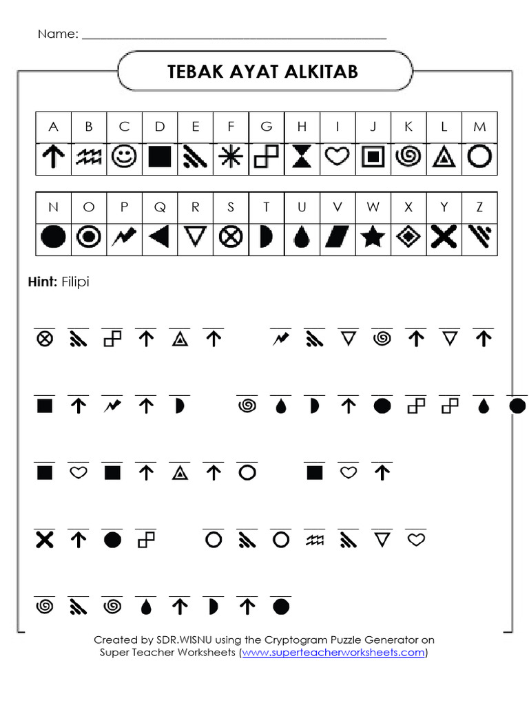 Super Teacher Worksheets TEBAK AYAT ALKITAB | PDF | Puzzles | Word Puzzles