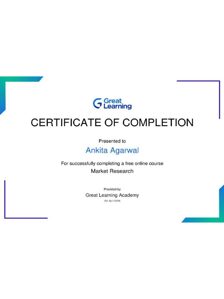 Great Learning Certificate | PDF