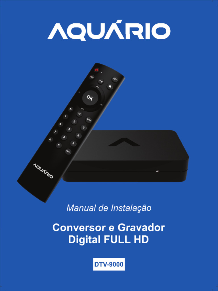 Manual DTV 9000 Conversor Aquario 1 | PDF