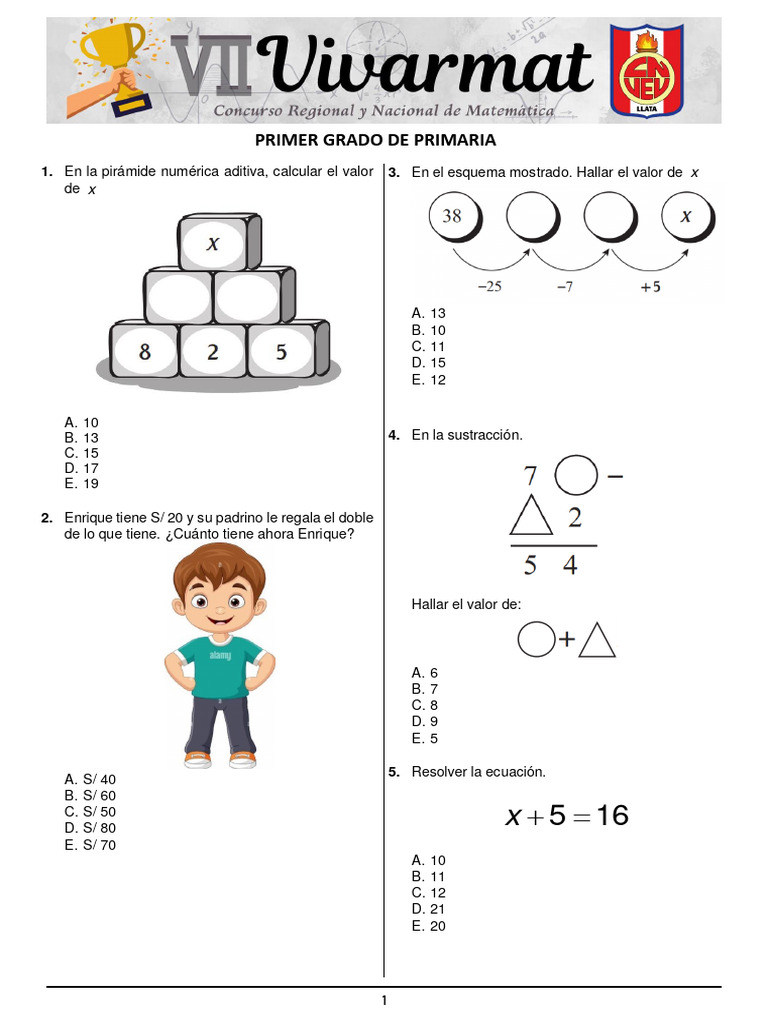 1er Grado de Primaria | PDF