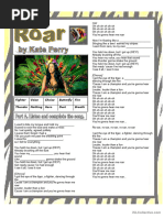 Katy Perry - Roar Lyrics | PDF | American Pop Songs | Songs